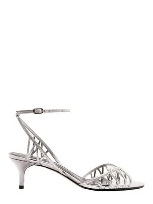ALEXANDRE BIRMAN Solene 50 Stiletto Sandals - Silver