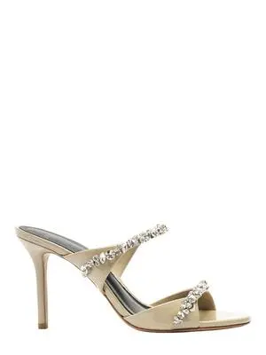 ALEXANDRE BIRMAN Gianna Crystal 85 Stiletto Sandals - Chalk