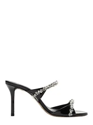 ALEXANDRE BIRMAN Gianna Crystal 85 Stiletto Sandals - Black