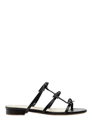 ALEXANDRE BIRMAN Slim Lolita Flat Leather Sandals - Black