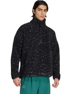 Adidas Xploric Climawarm High Pile Snap Pullover - Black