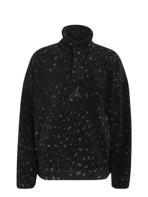 Adidas Xploric Climawarm High Pile Snap Pullover - Black
