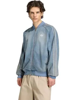 Adidas Sst Adicolor Denim Tracktop - Worn Blue Denim