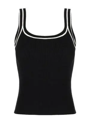 Iceberg Striped Knit Top - Black