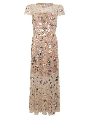 SELF-PORTRAIT Self-Portrait Sequin Embellished Maxi Dress