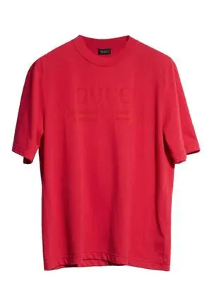 Gucci Cotton Jersey T-shirt With Devoré Detail - Red
