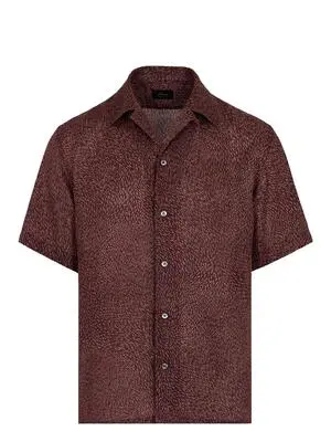 BRIONI Brioni Cuban Printed Short-Sleeve Shirt