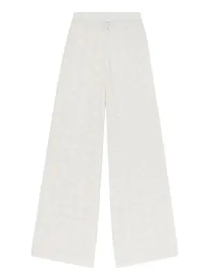 Loulou De Saison Seashell Knit Wide Leg Pants - White