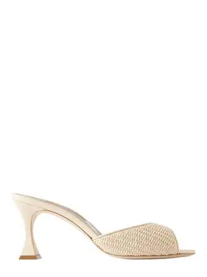 MANOLO BLAHNIK Manolo Blahnik Jadara 70 Raffia Mules