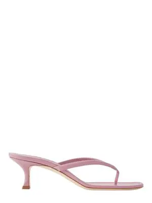 Manolo Blahnik Paterno Leather Thong Sandals - Pink