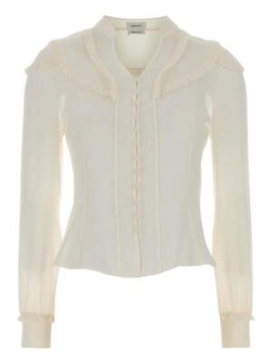 ALEXANDER MCQUEEN Alexander McQueen V-Neck Ruffled Blouse