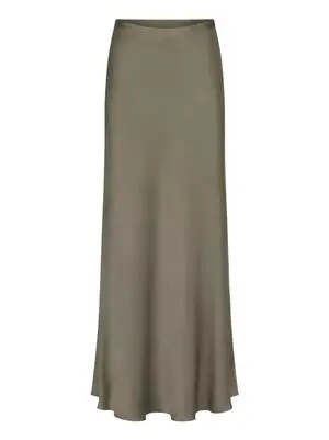 Federica Tosi Flared Satin Skirt - Green