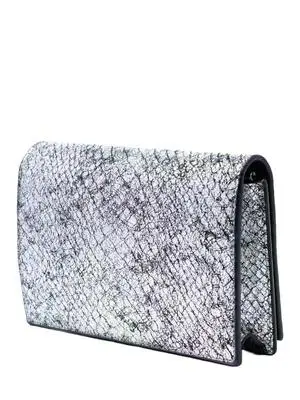 Saint Laurent Classic Monogram Kate Tassel Wallet On Chain - Silver
