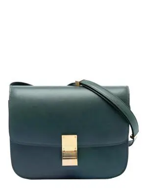 Celine Medium Calfskin Classic Box Crossbody Bag - Green