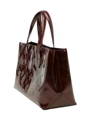 LOUIS VUITTON Monogram Vernis Wilshire Pm Handbag - Red