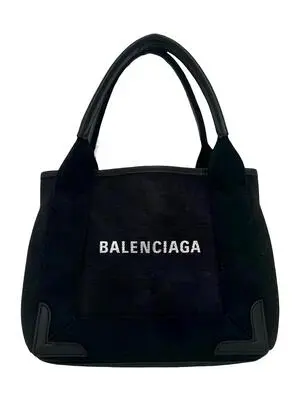 Balenciaga Canvas Navy Cabas Xs Satchel - Black