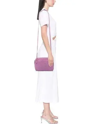 Bottega Veneta Nappa Intrecciato Nodini Crossbody Bag - Pink