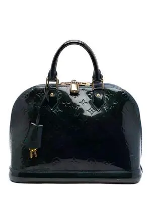 LOUIS VUITTON Monogram Vernis Alma Pm Handbag - Blue