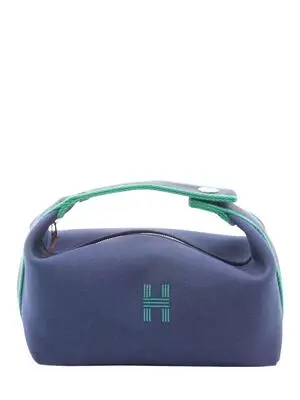 Hermès Toile Bride A Brac Case Vanity Bag - Blue