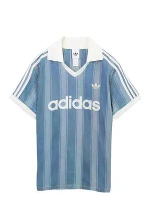 Adidas Indigo Striped Jersey T-shirt - Blue