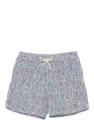 MC2 SAINT BARTH MC2 Saint Barth Micro Fantasy Striped Swim Shorts Blue