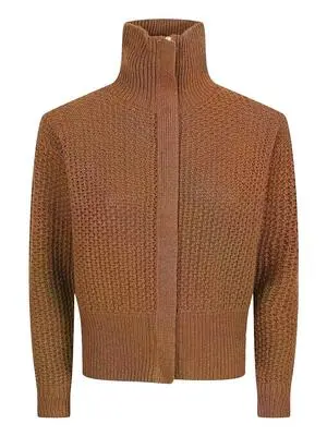 Max Mara Zip-fastening Cardigan - Brown