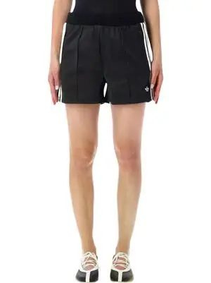 Adidas Logo Print Side Stripe Shorts - Black