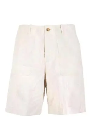 BROOKSFIELD Striped Cotton Shorts - Neutrals