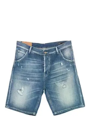 DONDUP Julyan Distressed Denim Shorts - Blue