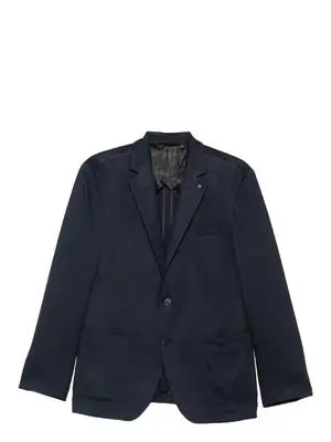 Karl Lagerfeld Notched-lapel Patch-pocket Jacket - Blue