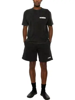 MISBHV Logo Print Cotton T-shirt - Black