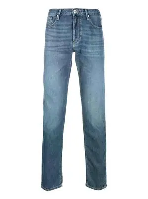 Emporio Armani Slim-fit Faded Jeans - Blue
