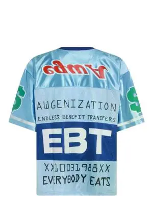 AWGE Mesh-panel Graphic-print T-shirt - Blue