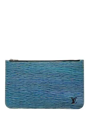 LOUIS VUITTON Louis Vuitton Epi Denim Neverfull Pouch Blue