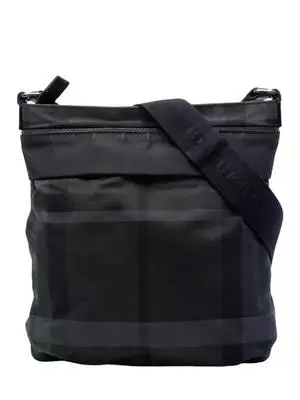 Burberry Smoke Check Nylon Crossbody Bag - Grey