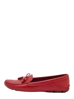 Prada Bow Tassel Loafers - Red