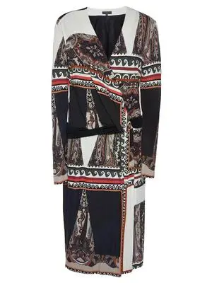 Etro Paisley Faux-wrap Midi Dress - Black