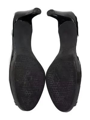 STUART WEITZMAN Patent Leather Peep-toe Pumps - Black