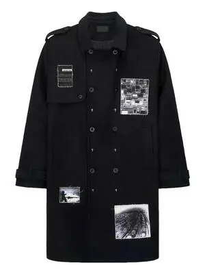 RtA Julian Patch-detail Trench Coat - Black