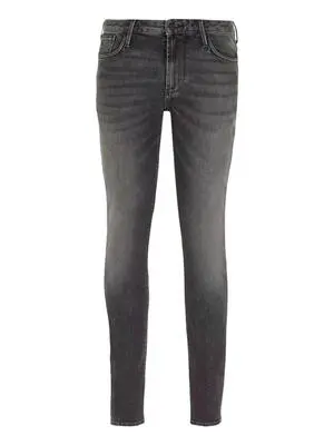 Emporio Armani J06 Low-rise Slim-fit Jeans - Black