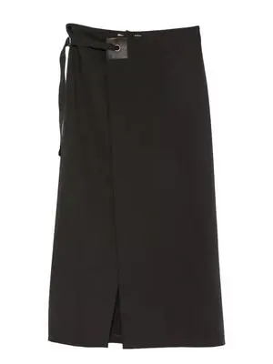 Paloma Wool Wrap Midi Skirt - Brown