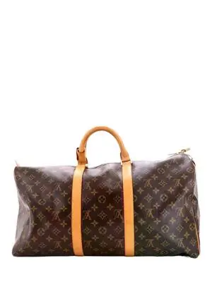 LOUIS VUITTON Keepall Monogram Canvas 50 Travel Bag - Brown