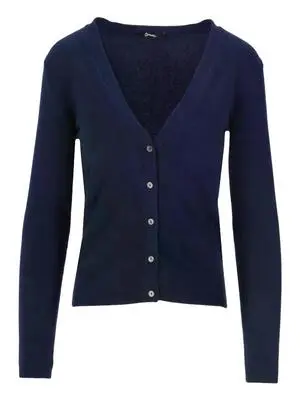 LA ROSE V-neck Cardigan - Blue