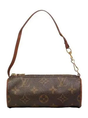 LOUIS VUITTON Monogram Papillon Pochette Handbag - Brown