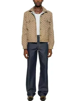 Gucci Reversible Gg Canvas And Denim Jacket - Blue