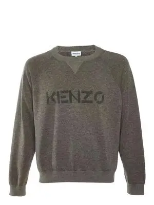 Kenzo Logo Crew Neck Sweater - Brown