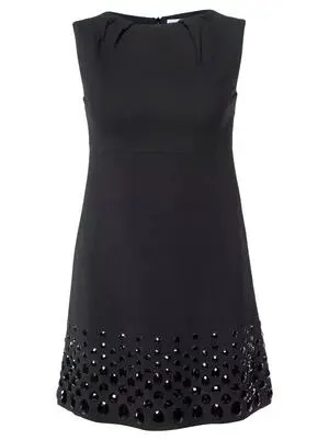 Red Valentino Crystal-embellished Sleeveless Mini Dress - Black