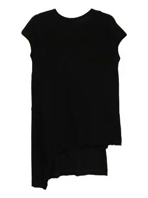 Yohji Yamamoto Asymmetrical Layered T-shirt - Black