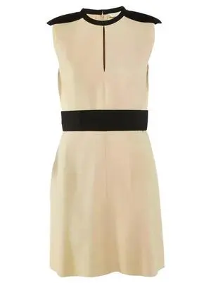 Chloé Sleeveless Contrast-panel Midi Dress - Neutrals