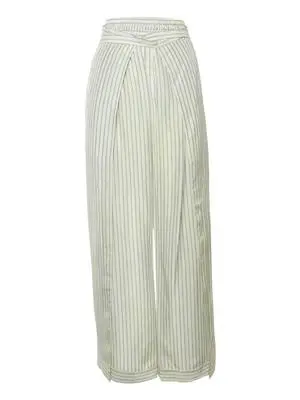 Chloé Striped Tie-detail Palazzo Pants - Neutrals